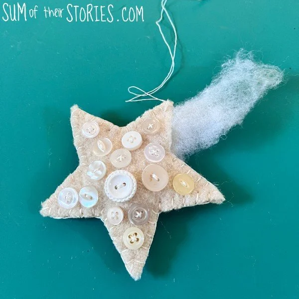 Felt and Button Star Christmas Ornaments — Sum of their Stories Craft Blog
