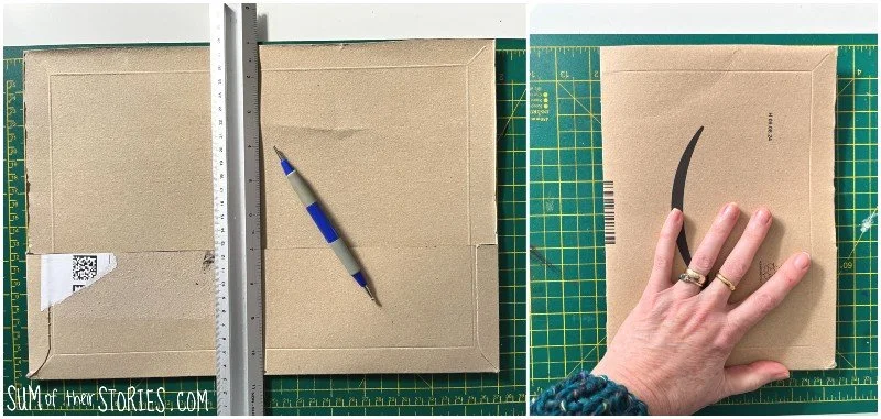 DIY Folder from Old Cardboard Envelope — Sum of their Stories Craft Blog