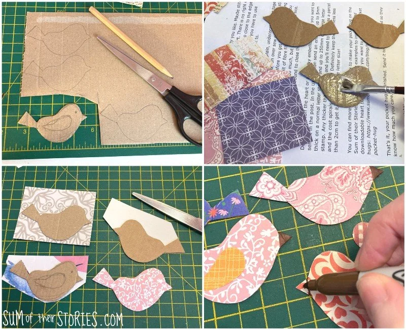 Mini Art Bird Collage Tutorial — Sum of their Stories Craft Blog