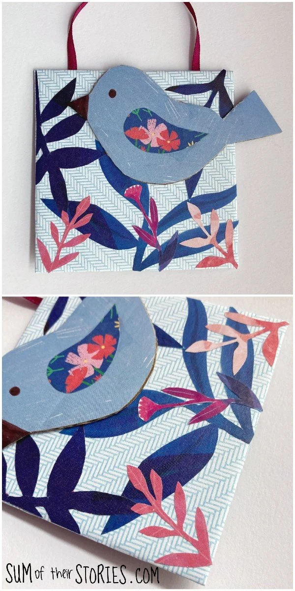 Mini Art Bird Collage Tutorial — Sum of their Stories Craft Blog