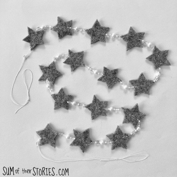 How to make a Delicate Felt Star and Bead Garland — Sum of their ...
