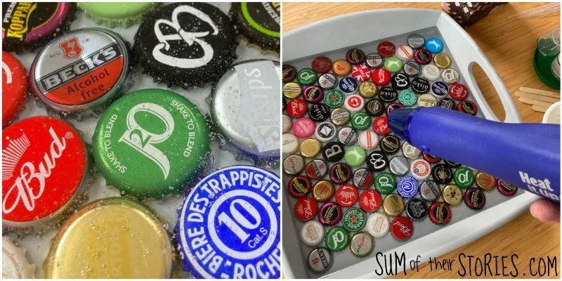Bottle Cap Tray Upcycle — Sum of their Stories Craft Blog
