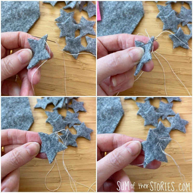 How to make a Delicate Felt Star and Bead Garland — Sum of their ...