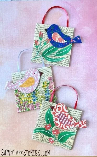 Mini Art Bird Collage Tutorial — Sum of their Stories Craft Blog