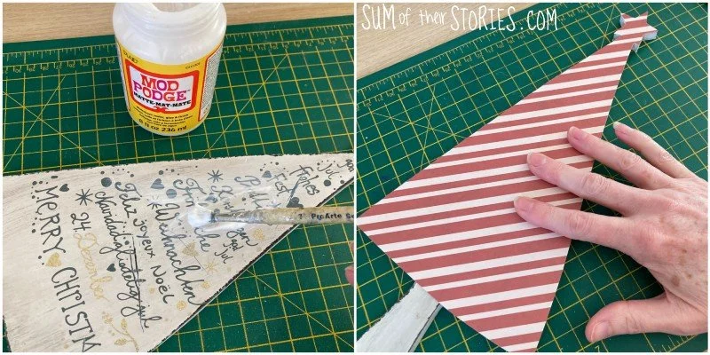 Easy Wooden Christmas Tree Upcycle — Sum of their Stories Craft Blog