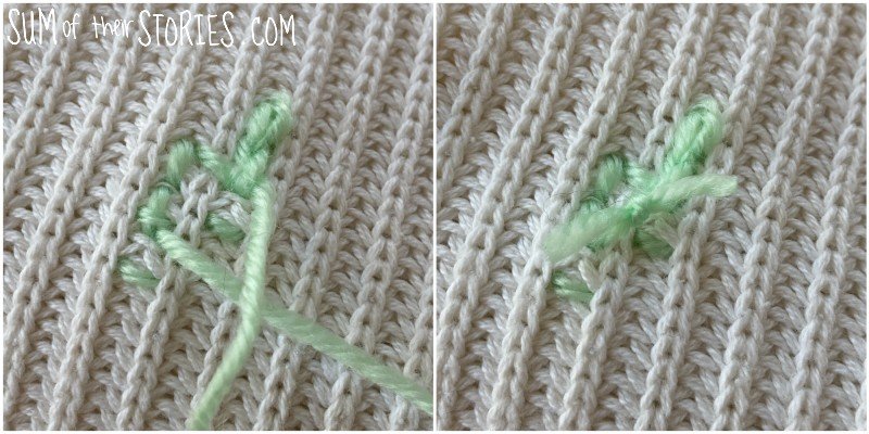 Swiss Darn Stained Sweater Makeover — Sum of their Stories Craft Blog