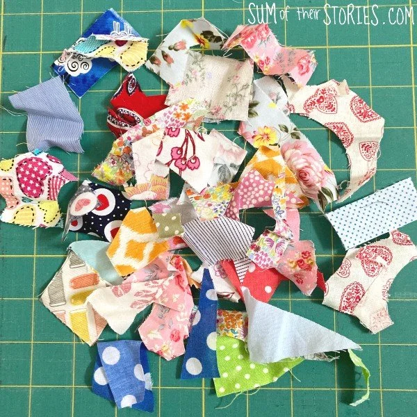 How to make beautiful useable cloth from tiny fabric scraps — Sum of ...