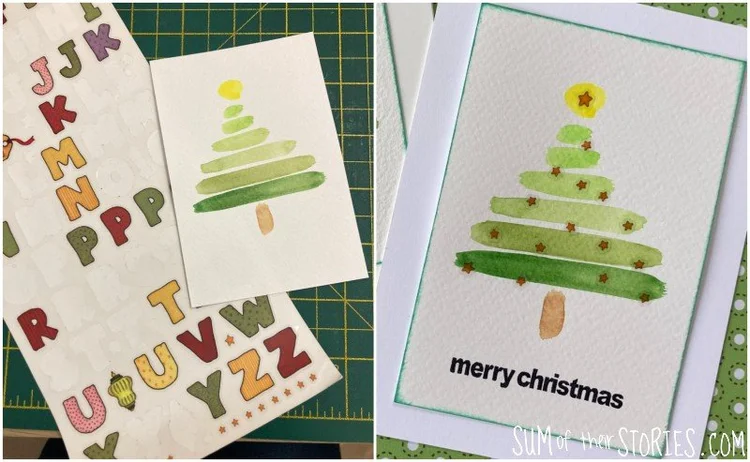 How to make the simplest Watercolour Christmas Tree Cards — Sum of ...