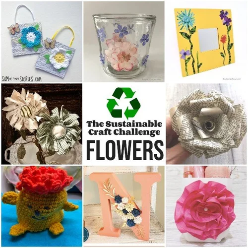 Recycled Mini Collage with Crochet Flower Tutorial — Sum of their ...