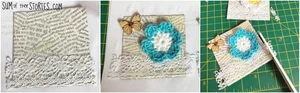 Recycled Mini Collage with Crochet Flower Tutorial — Sum of their ...
