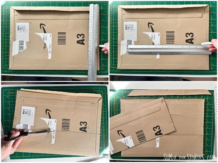 DIY Folder from Old Cardboard Envelope — Sum of their Stories Craft Blog