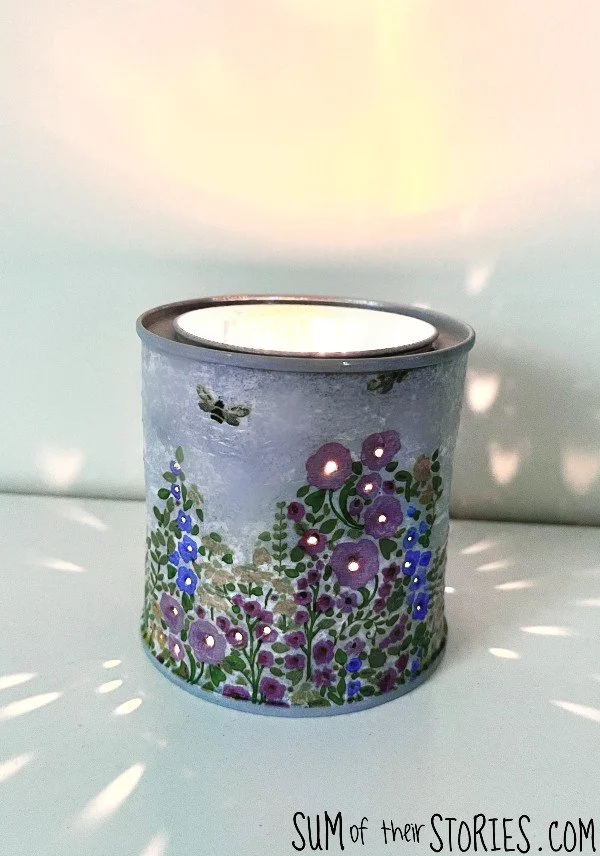 Summer Napkin Decoupage Lantern DIY — Sum of their Stories Craft Blog