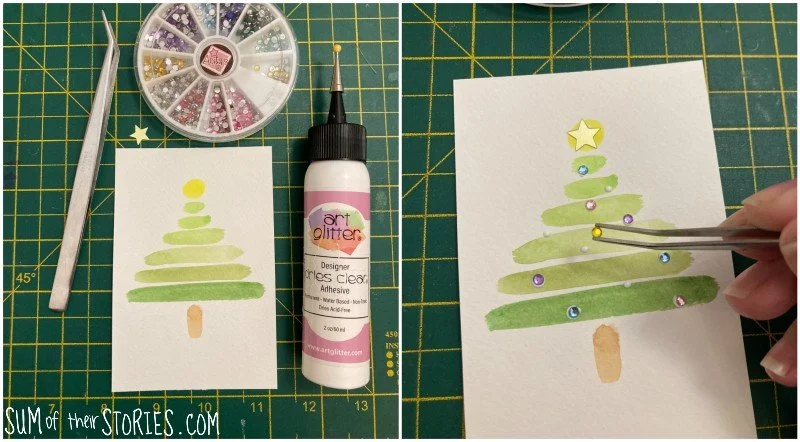 How to make the simplest Watercolour Christmas Tree Cards — Sum of ...
