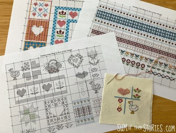 Country Cross Stitch Mini Design Free Pattern — Sum of their Stories ...