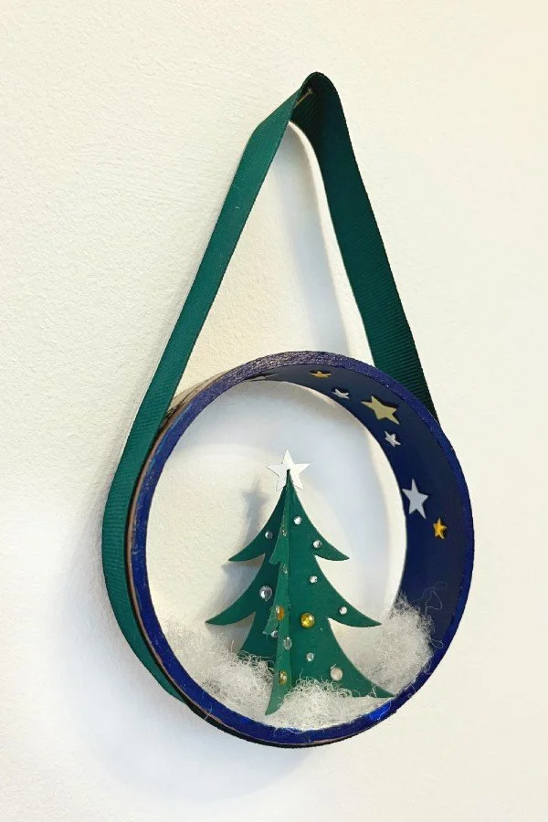 Empty Tape Roll Christmas Ornament DIY — Sum of their Stories Craft Blog