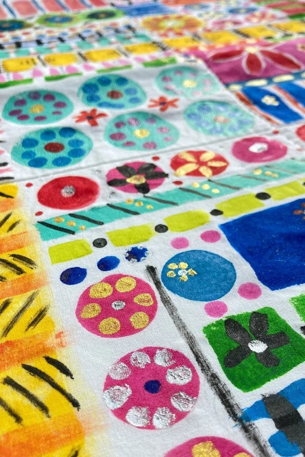 How to paint your own vibrant fabric — Sum of their Stories Craft Blog