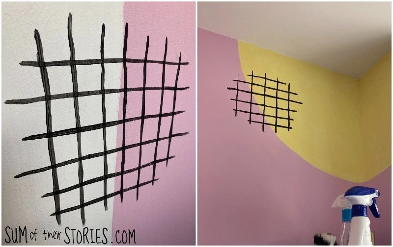 How to Paint a Fun Modern Wall Mural — Sum of their Stories Craft Blog