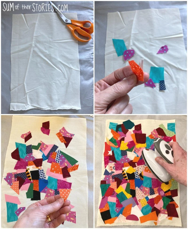 How to make beautiful useable cloth from tiny fabric scraps — Sum of ...