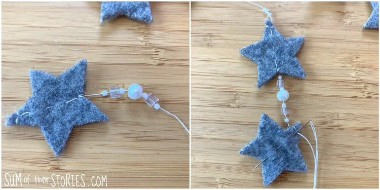 How to make a Delicate Felt Star and Bead Garland — Sum of their ...