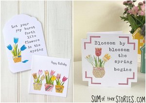 How to Make Tulip Collage Greeting Cards — Sum of their Stories Craft Blog