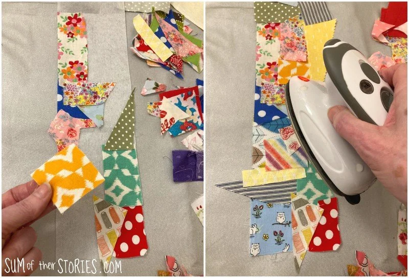 How to make beautiful useable cloth from tiny fabric scraps — Sum of ...