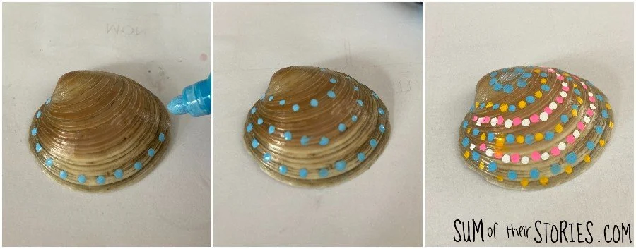 2 easy ways to decorate plain shells — Sum of their Stories Craft Blog