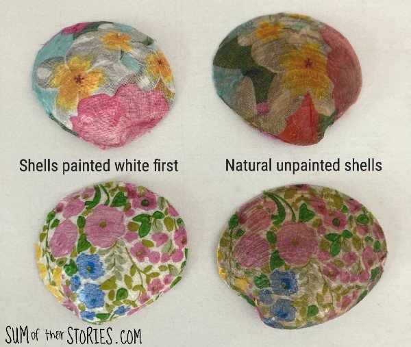 2 easy ways to decorate plain shells — Sum of their Stories Craft Blog