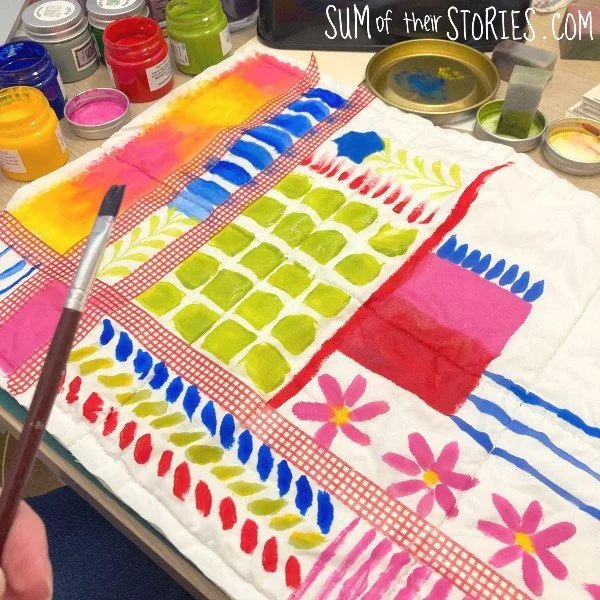 How to paint your own vibrant fabric — Sum of their Stories Craft Blog