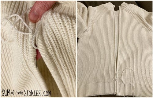Swiss Darn Stained Sweater Makeover — Sum of their Stories Craft Blog