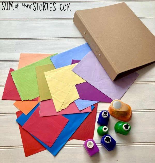 Decorate a Ring Binder with a Paper Rainbow Collage — Sum of their ...