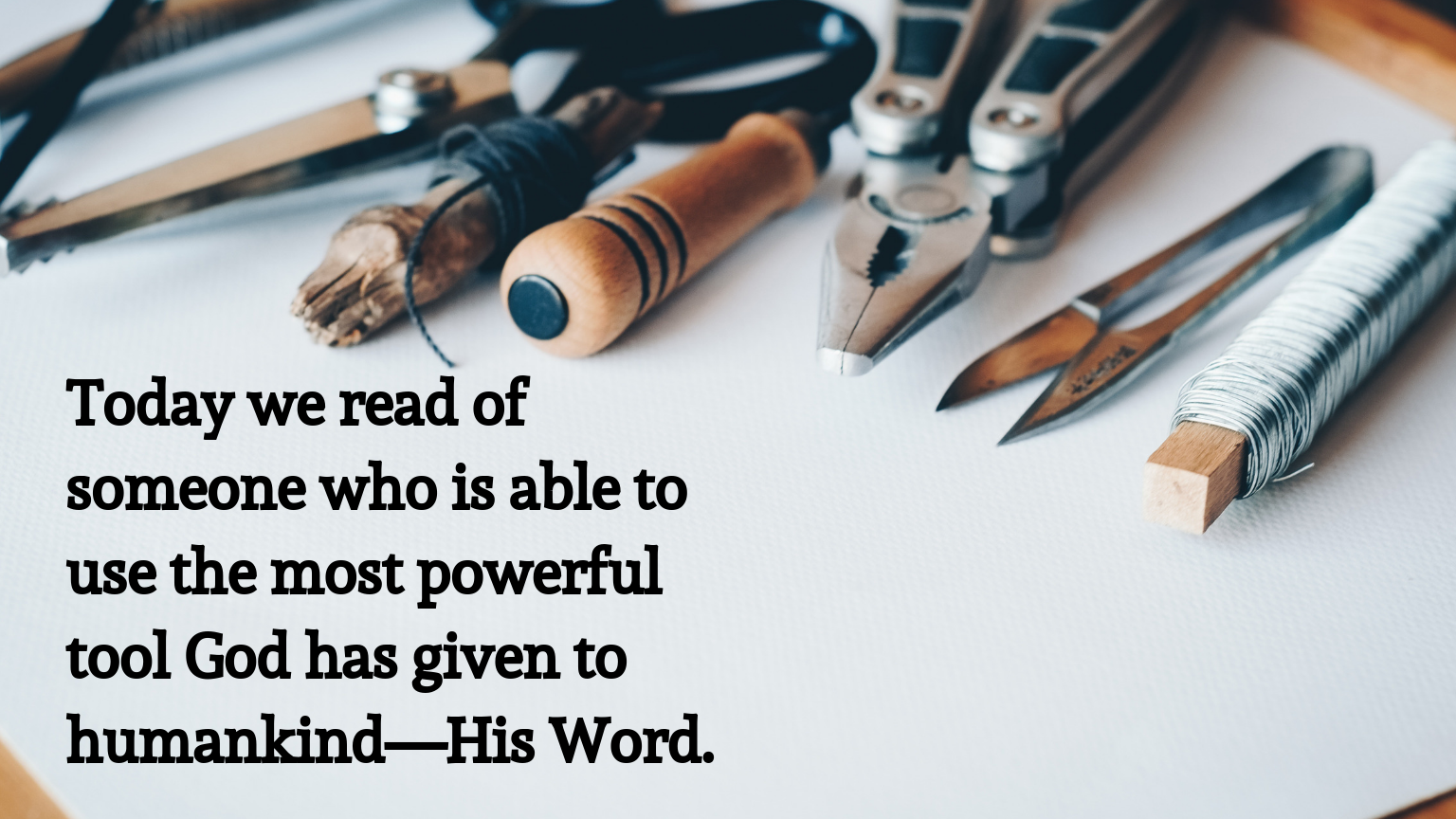 Day 16: Keep Your Tools Sharp (Acts 8:26-40) — David J. Collum