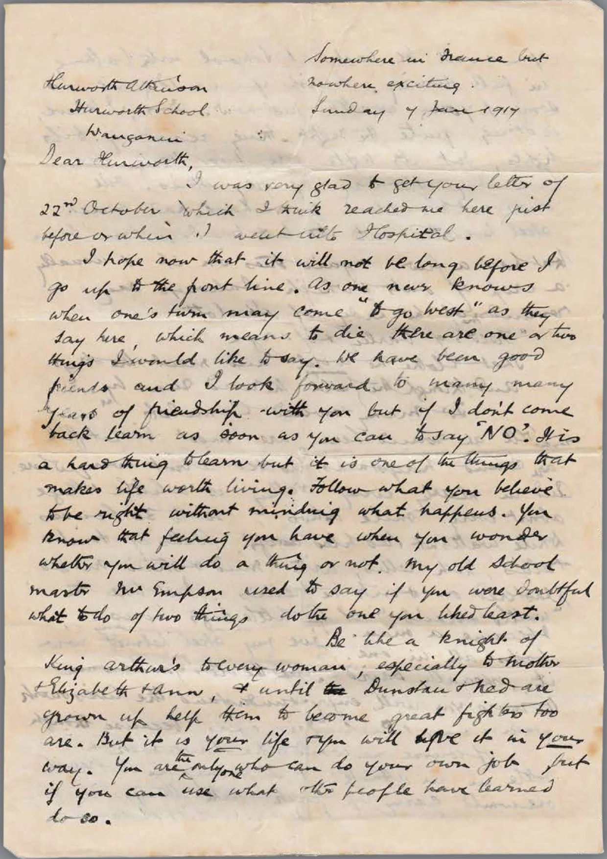 Walking with an Anzac — Samuel Arnold Atkinson, WW100NZ