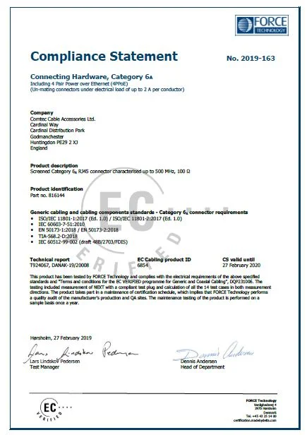 Third Party Accreditations — Ultima