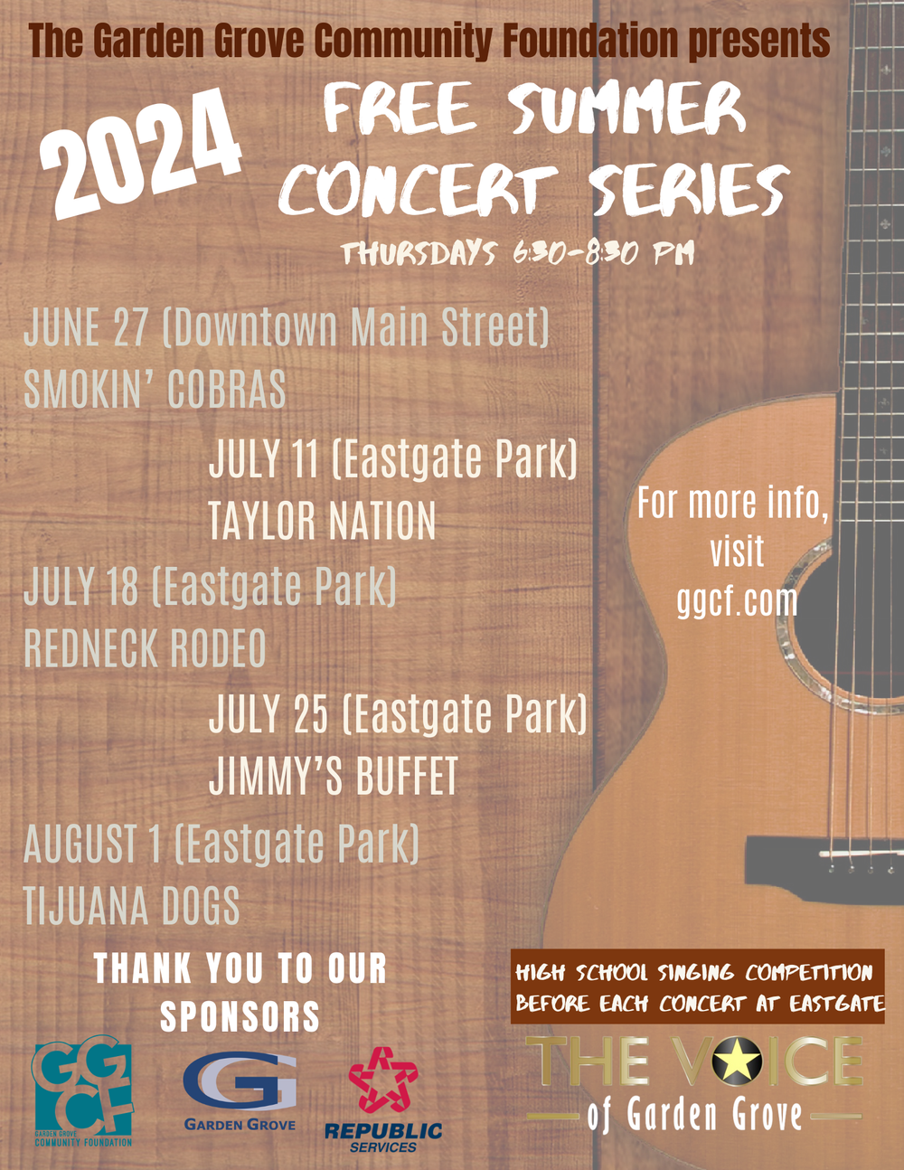 Free Summer Concert Series — Garden Grove Community Foundation
