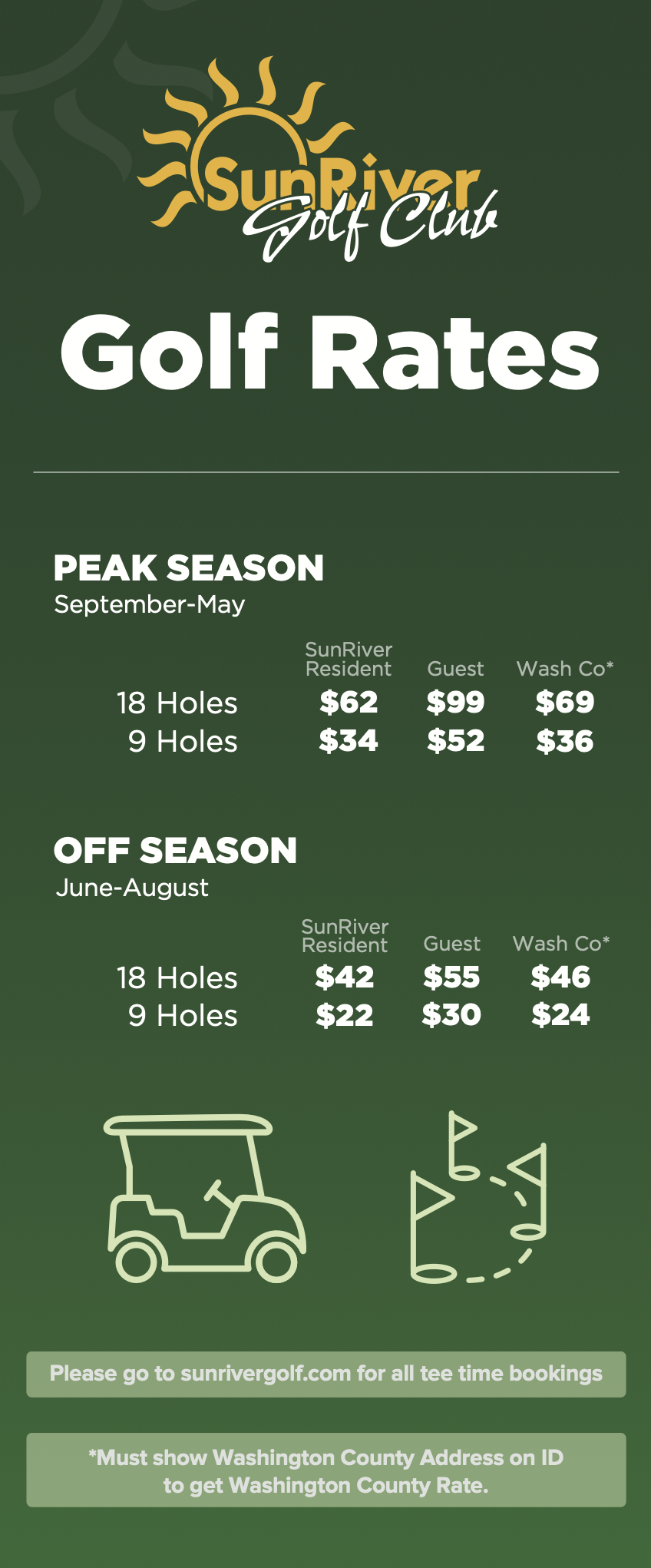 SunRiver Golf Club Rates — SunRiver Golf Club