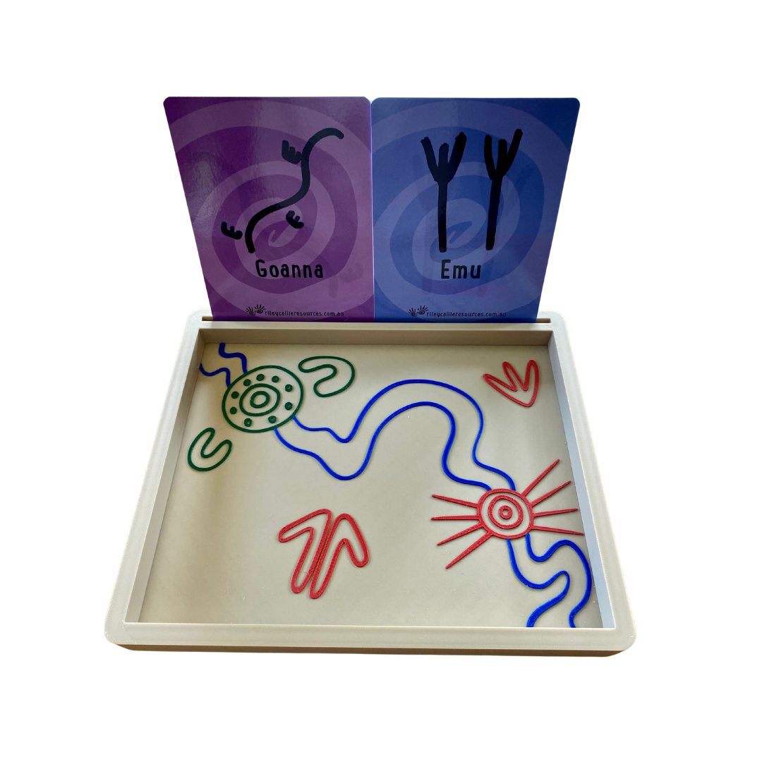 Aboriginal Symbols Tracing Tray — Riley Callie Resources