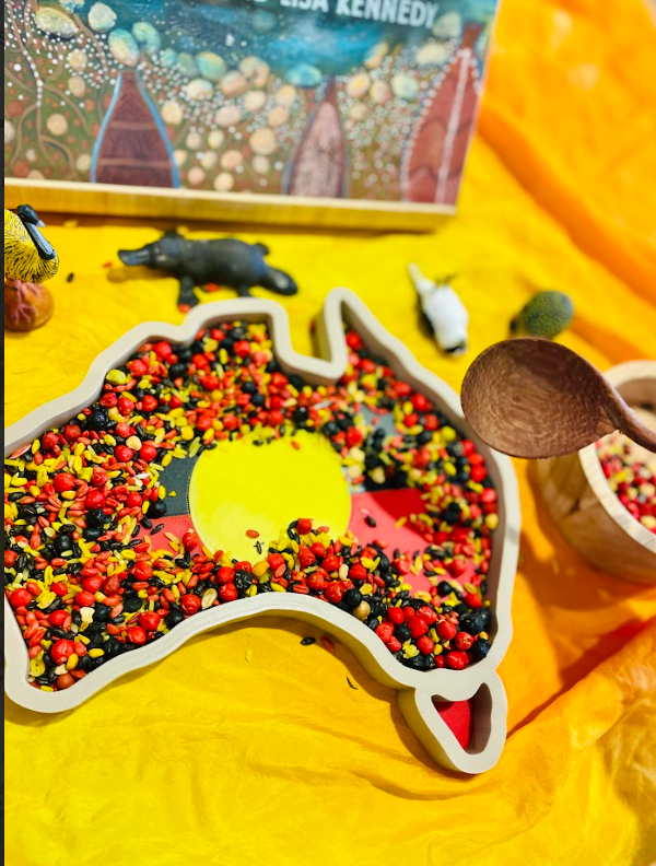 Aboriginal Flag Australia Sensory Tray — Riley Callie Resources