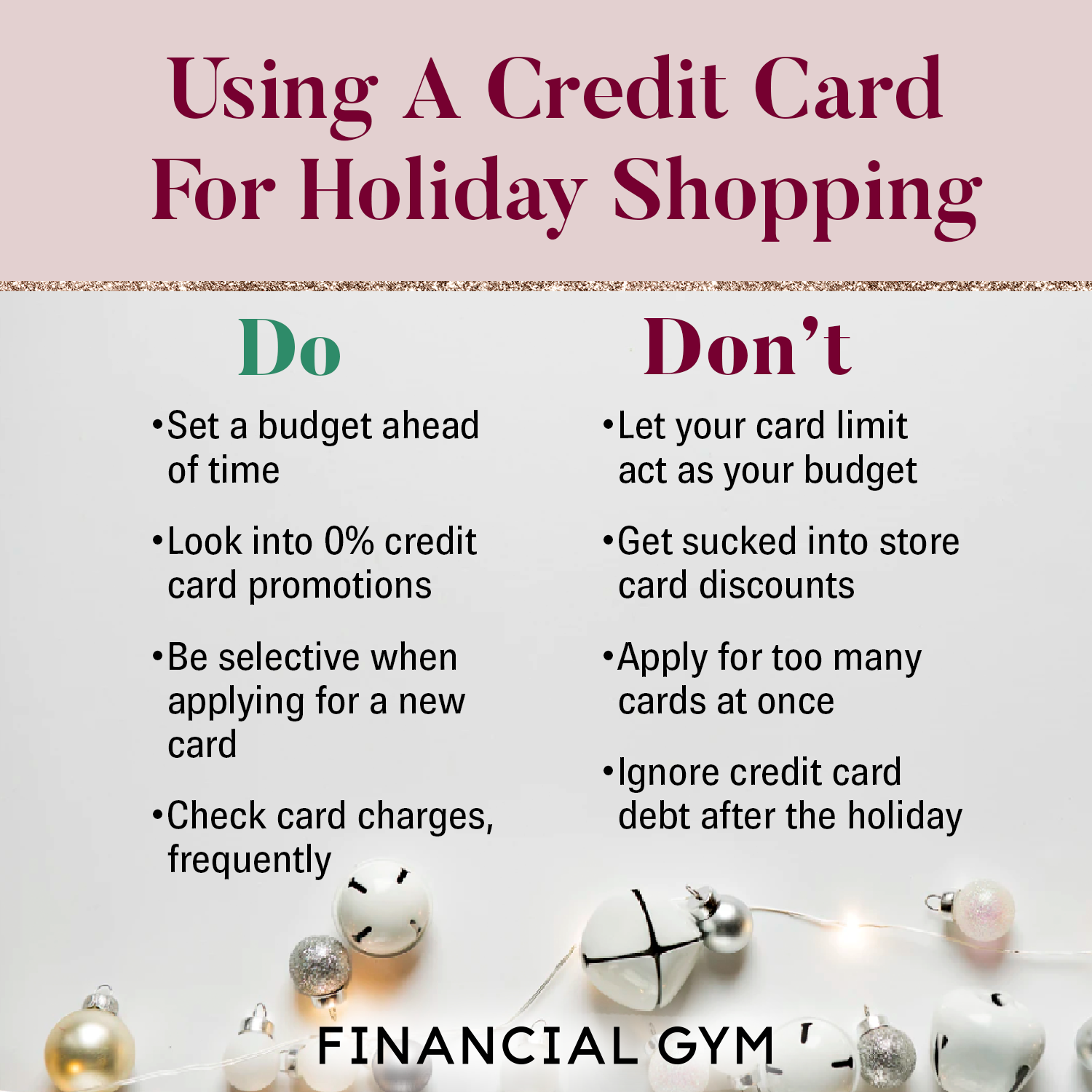 Using a Credit Card for Holiday Shopping — Dos and Don'ts
