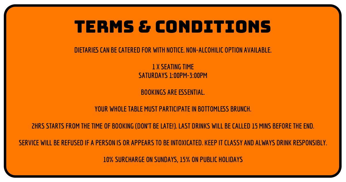 Bottomless Brunchwick — MISS MOSES BAR & BOTTLE-O