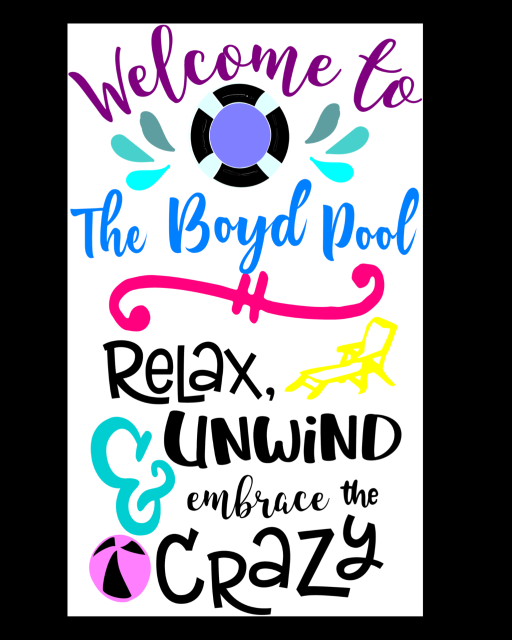 Project X Pool Sign
