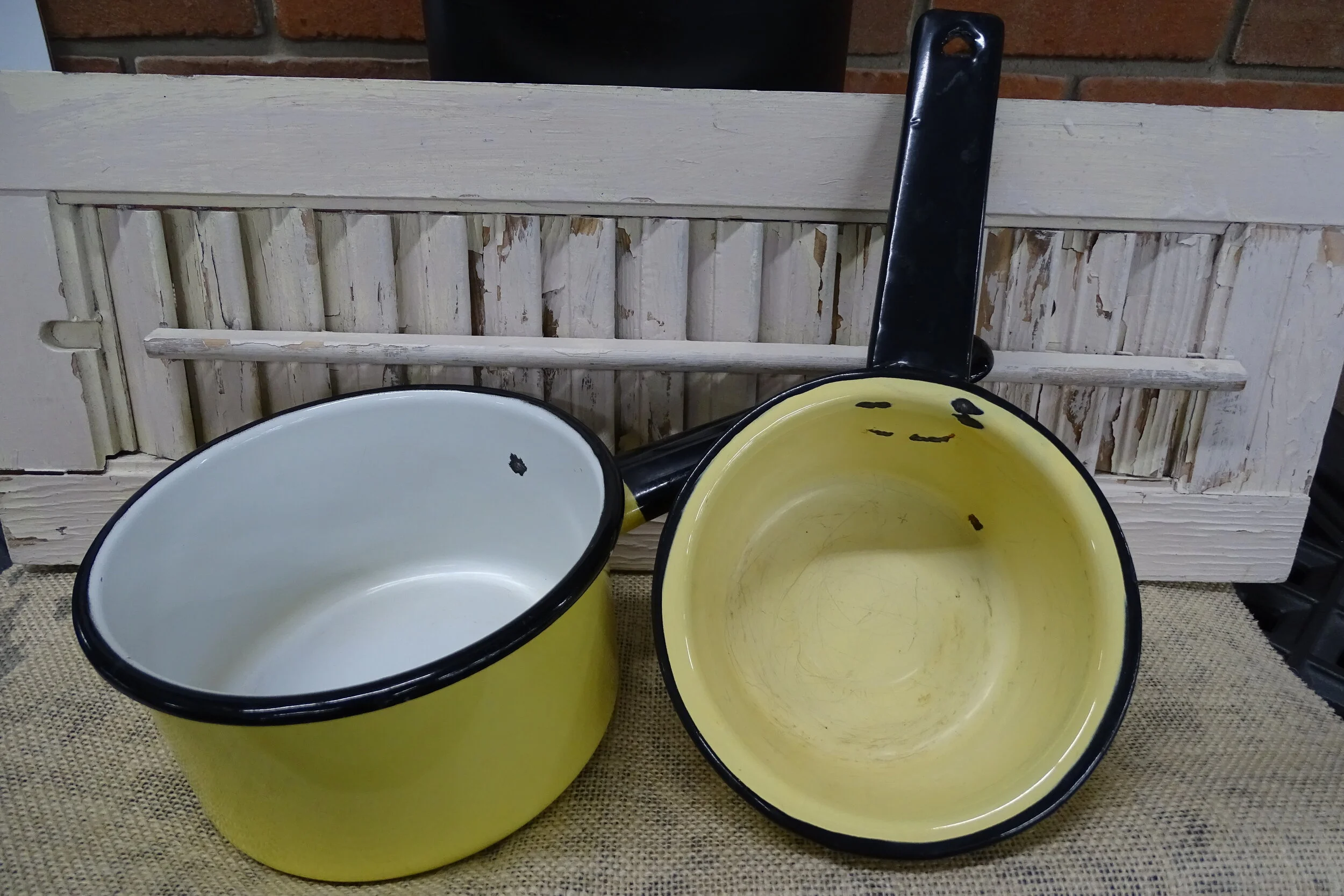 Dining & Serving Kitchen & Dining Vintage enamel handled saucepan etna ...