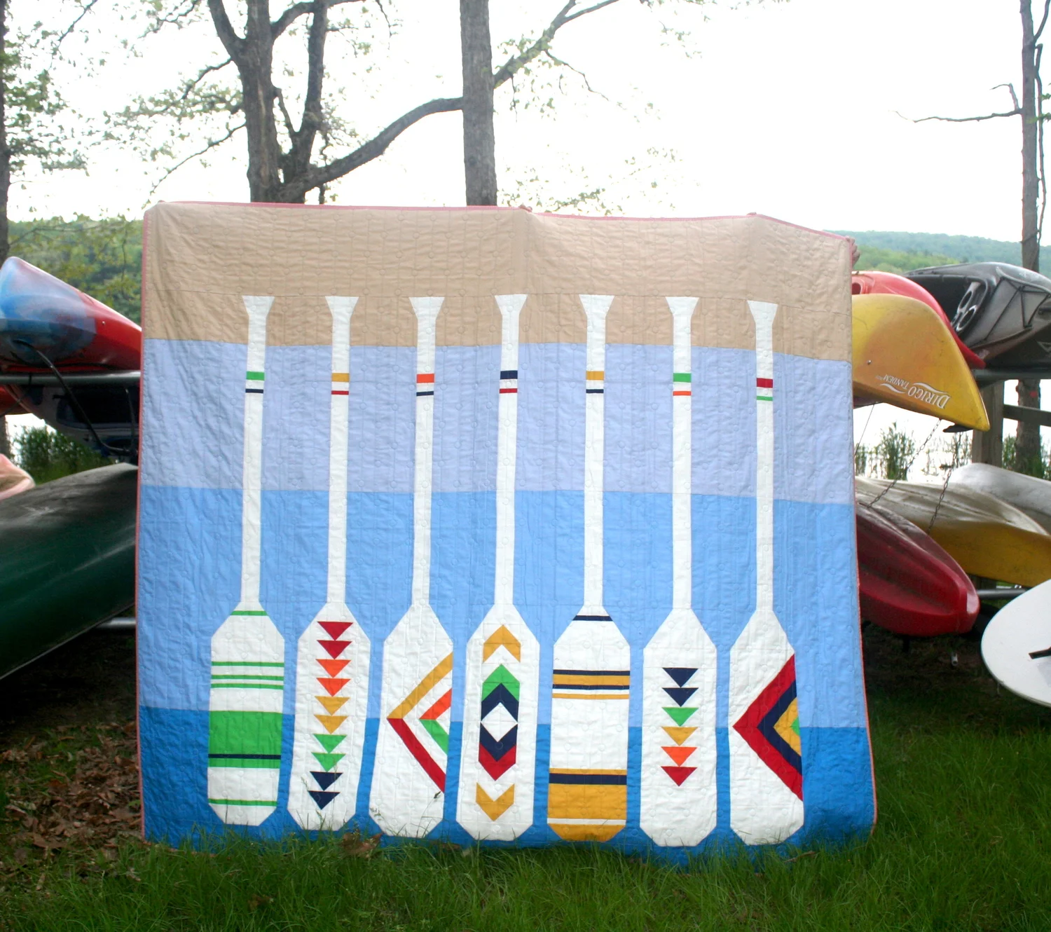 Lakeside Sampler Quilt Pattern - Make a Row Quilt, one Oar at a Time ...