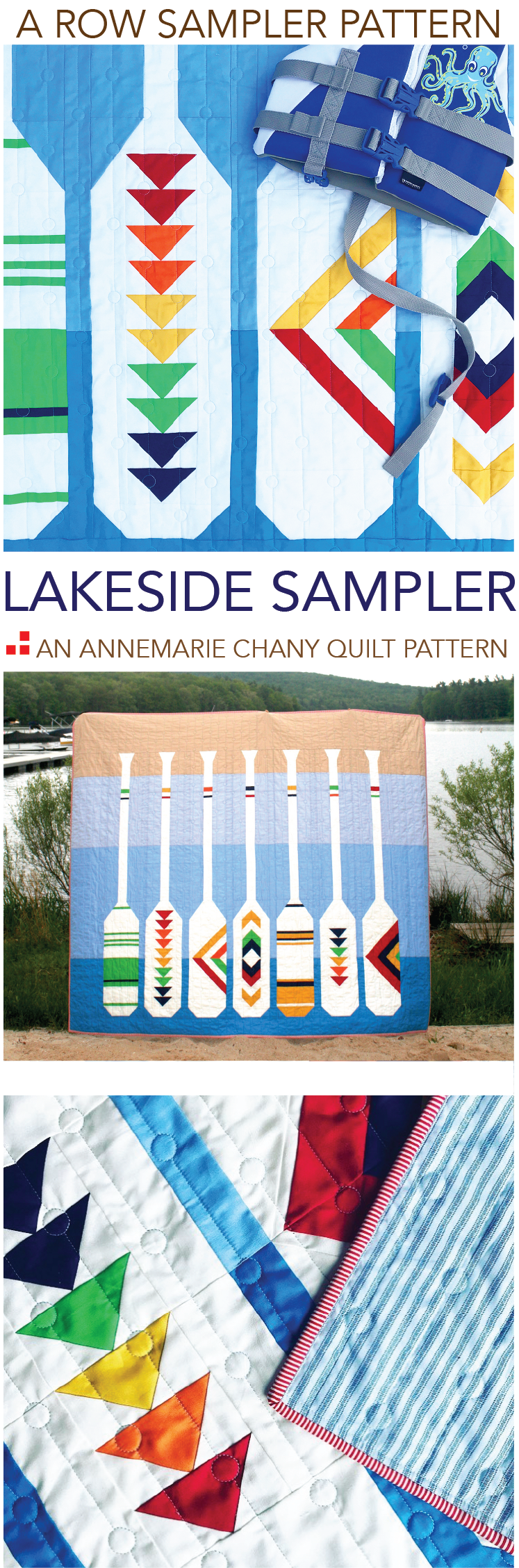 Lakeside Sampler Quilt Pattern - Make a Row Quilt, one Oar at a Time ...