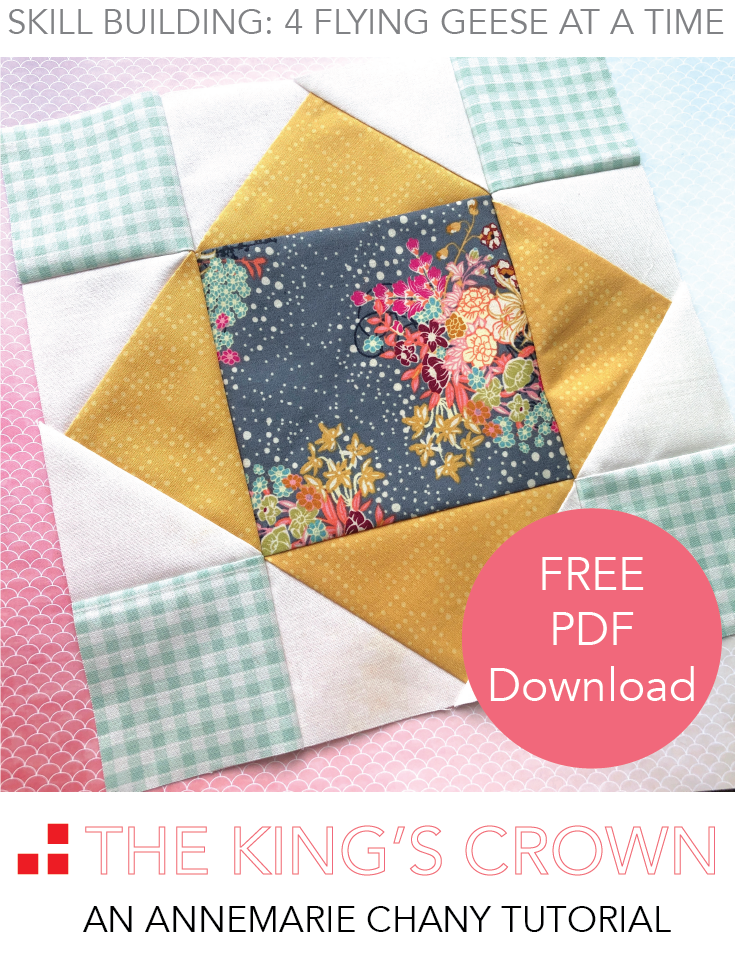 Free Quilt Block Pattern: Skill Building: 4 Flying Geese at a Time: The ...
