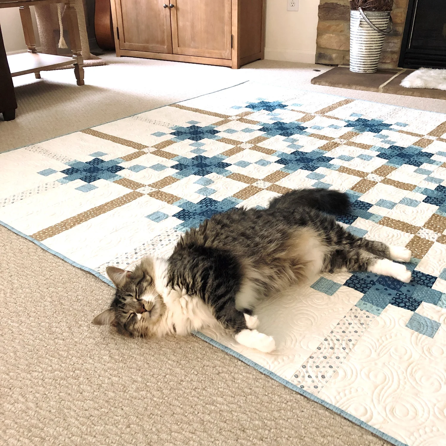 Gatekeeper Quilt Pattern in Delfina Fabric — AnneMarie Chany Quilt Patterns