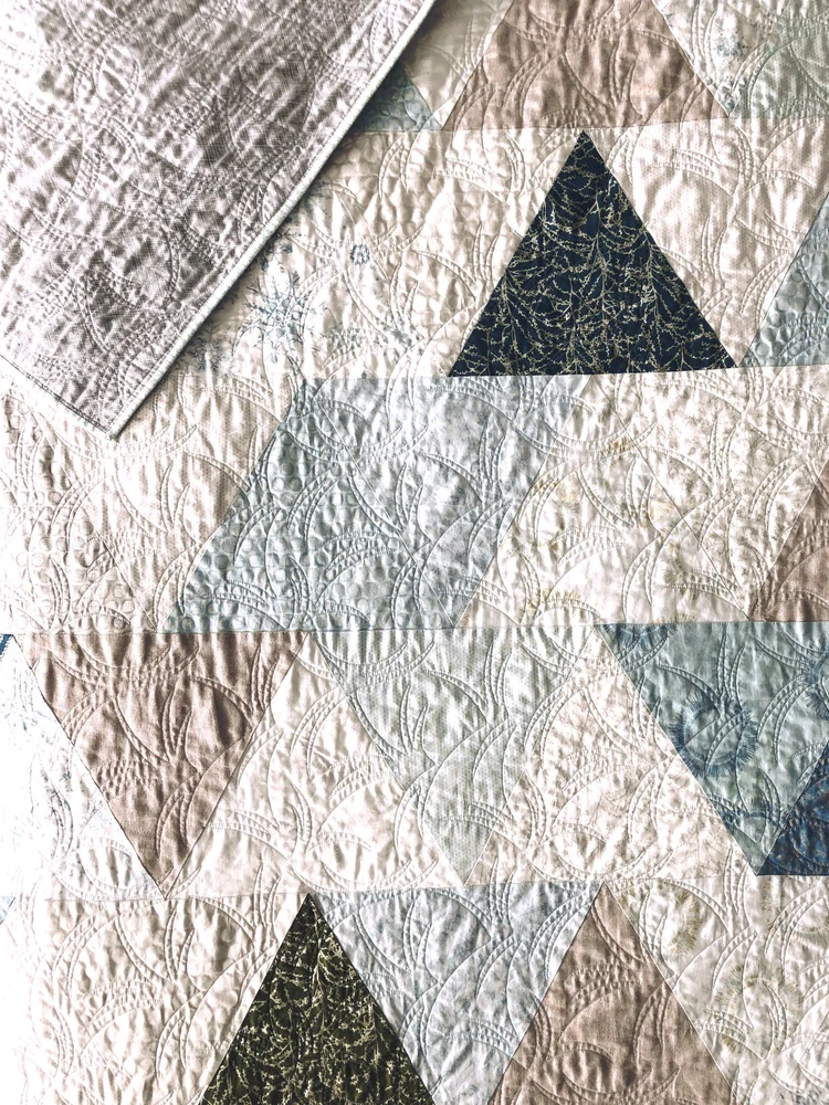 Equilateral Triangle Quilt in Winter Shimmer — AnneMarie Chany Quilt ...