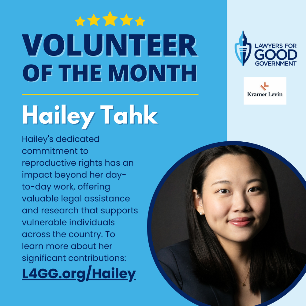L4GG Celebrates Hailey Tahk as Volunteer of the Month — Lawyers for ...