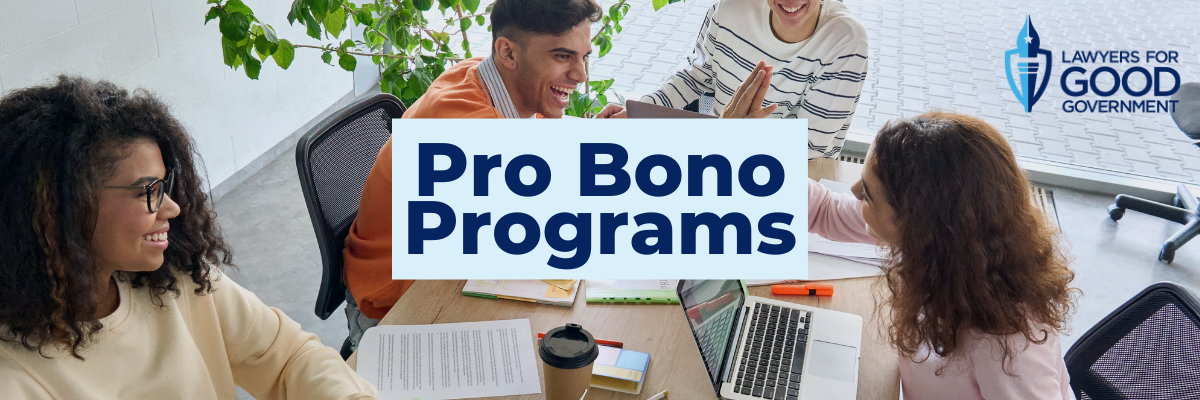 Pro Bono Programs — Lawyers for Good Government