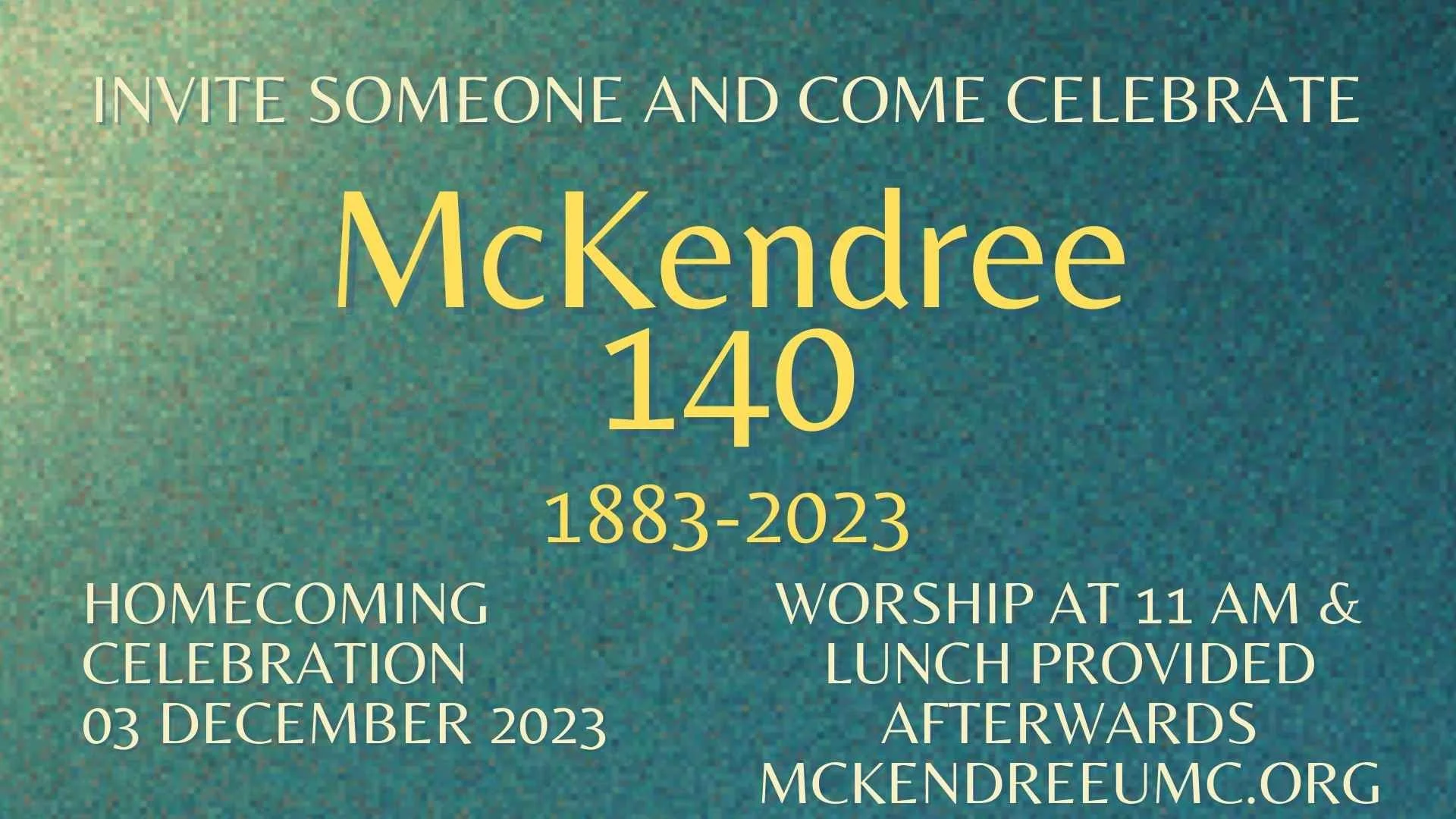 Homecoming Celebration 2023 — McKendree UMC