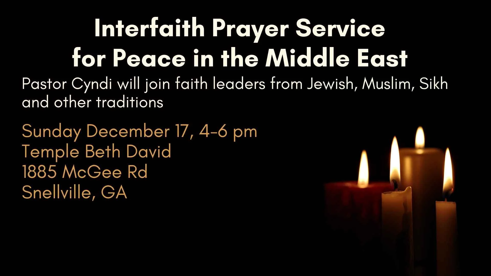Interfaith Prayer Service for Peace in the Middle East — McKendree UMC